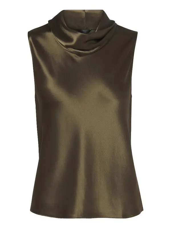 LESET Barb Satin Top - Green