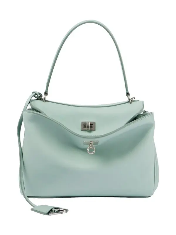 Balenciaga Rodeo Medium Leather Top-handle Bag - Green