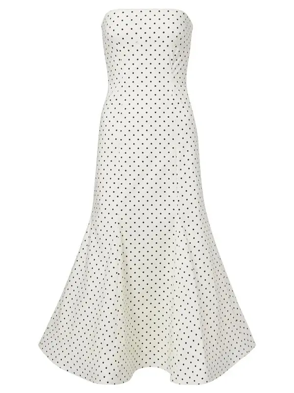 ROTATE BY BIRGER CHRISTENSEN Amadelle Cotton-blend Midi Dress - White