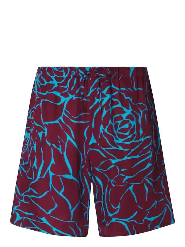 Dries Van Noten Floral Shorts - Burgundy