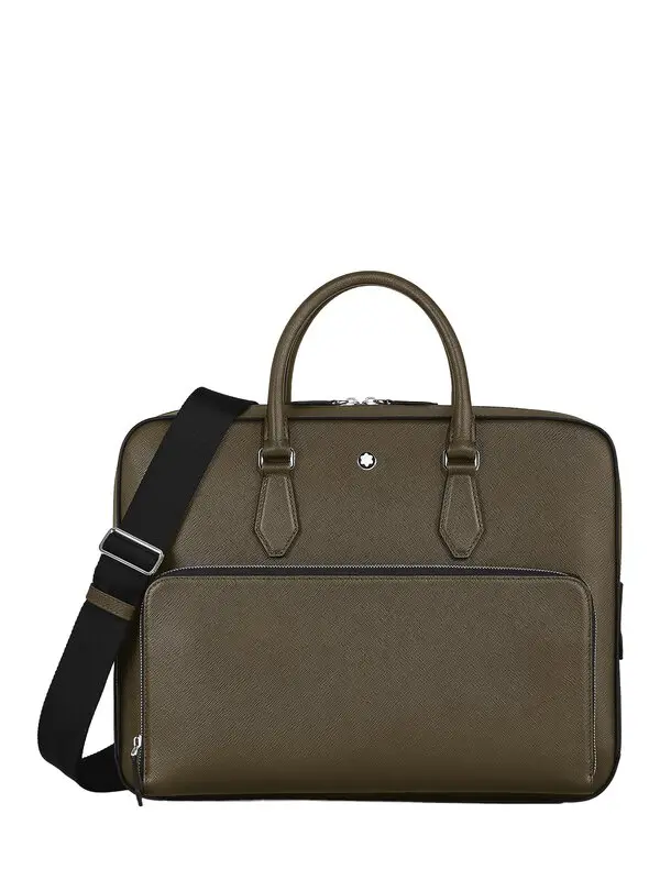 Montblanc Medium Briefcase With Pocket - Khaki