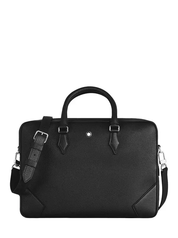 Montblanc Grain Leather Medium Briefcase - Black