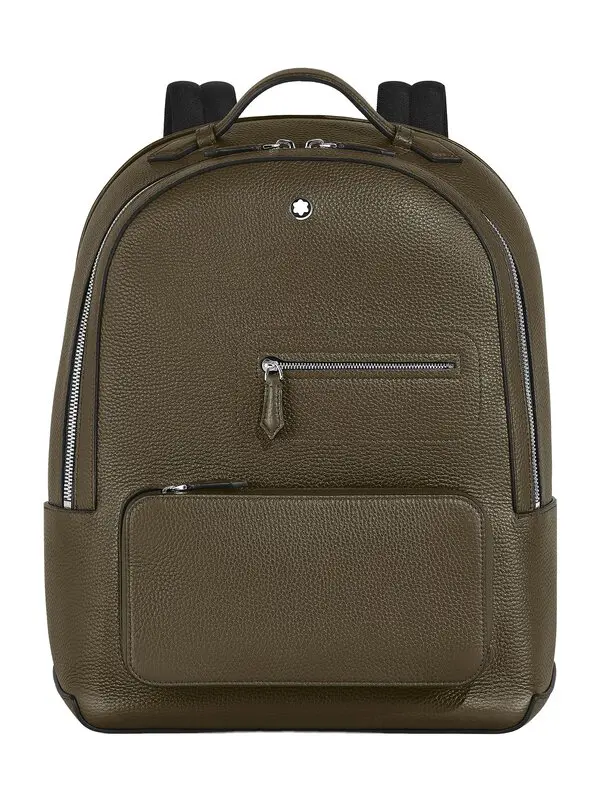 Montblanc Leather Backpack - Khaki