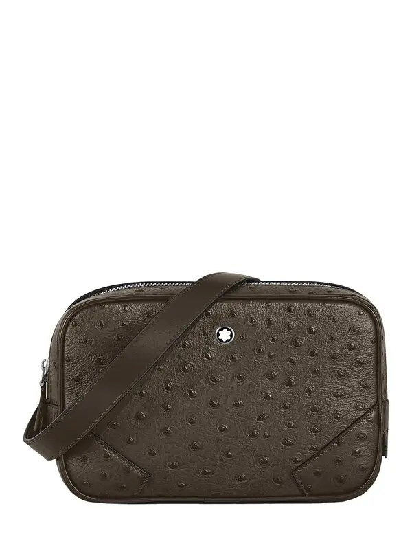 Montblanc Printed Ostrich Mini Crossbody - Khaki