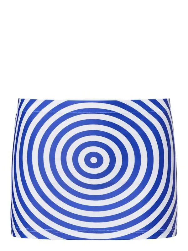 JEAN PAUL GAULTIER Printed Jersey Miniskirt - Blue