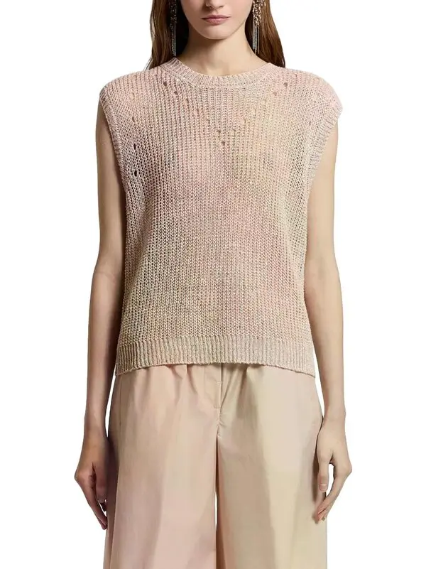 Peserico Open Knit Vest - Pink