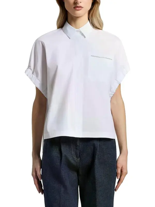 Peserico Pocket Ruffled Shirt - White