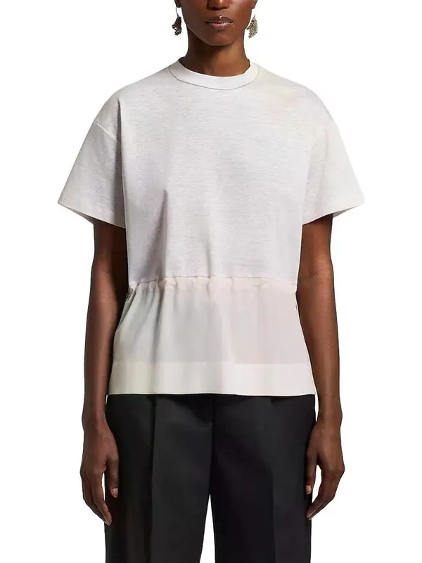 Peserico Drawstring T-shirt - Neutrals