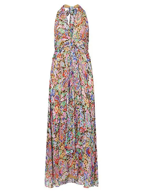 Rixo Floral-print Woven Maxi Dress - Cara Floral Leopard Brwn