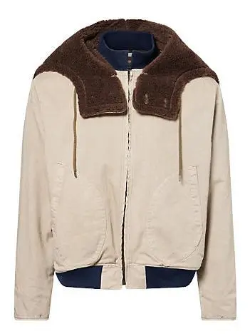 A.PRESSE Vintage Us Navy Deck Hooded Jacket - Beige