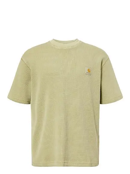 Carhartt Work In Progress Nelson Waffle-knit Cotton T-shirt - Gentle Green