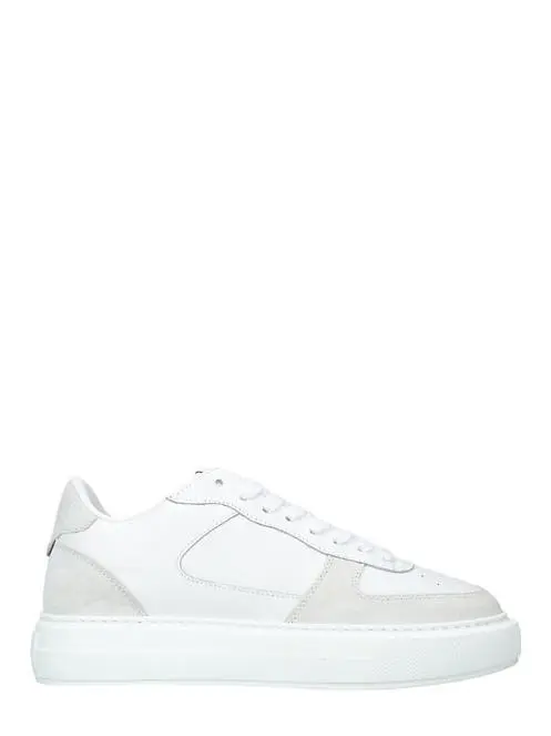 CLEENS Court Leather And Suede Trainers - White/comb