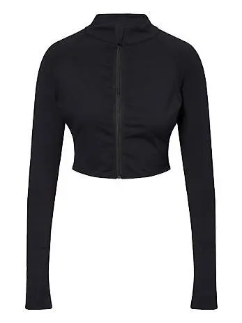 Monday Swimwear Big Sur Cropped Jacket - Black Jersey