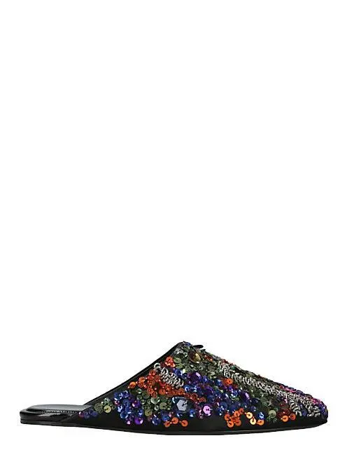 Dries Van Noten Sequin Embellished Silk-blend Mules - Mult/other