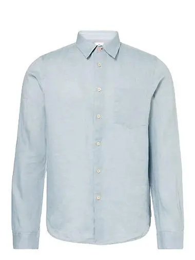 Paul Smith Long-sleeve Linen Tailored Shirt - Blue