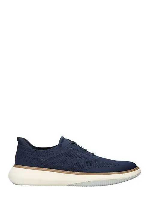 Cole Haan Grand Phaze Stitchlite™ Knitted And Leather Oxford Shoes - Navy