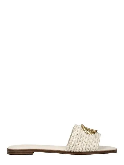 Steve Madden Kora Woven Flat Sandals - White