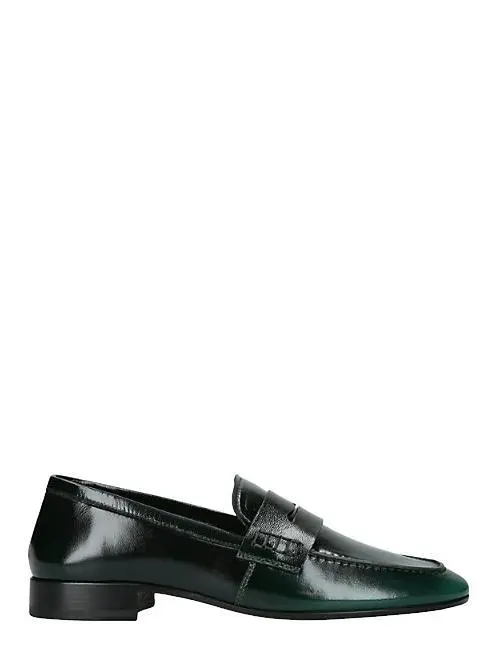 Dries Van Noten Penny Leather Loafers - Dark Green
