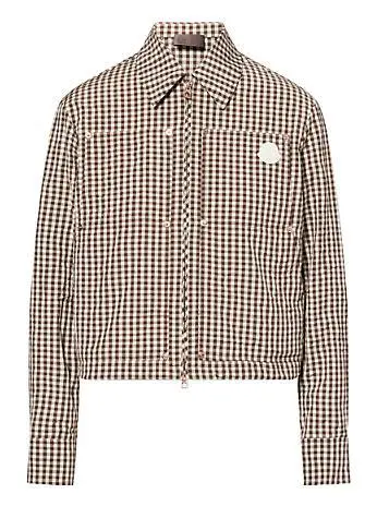 Moncler Gingham Cotton-blend Shirt - Light Beige