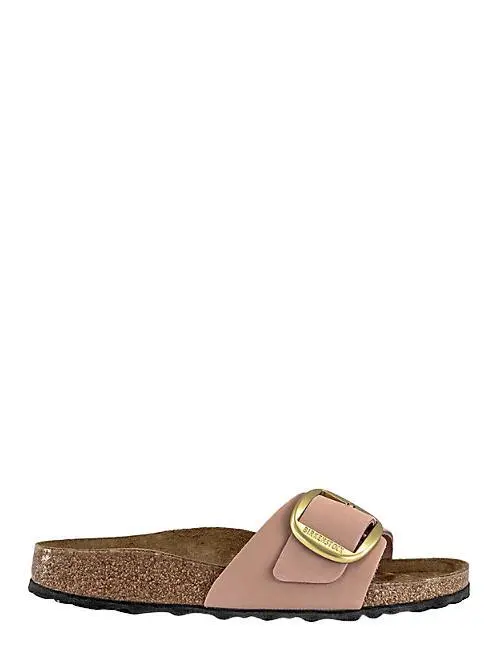BIRKENSTOCK Madrid Big Buckle Nubuck-leather Sandals - Soft Pink