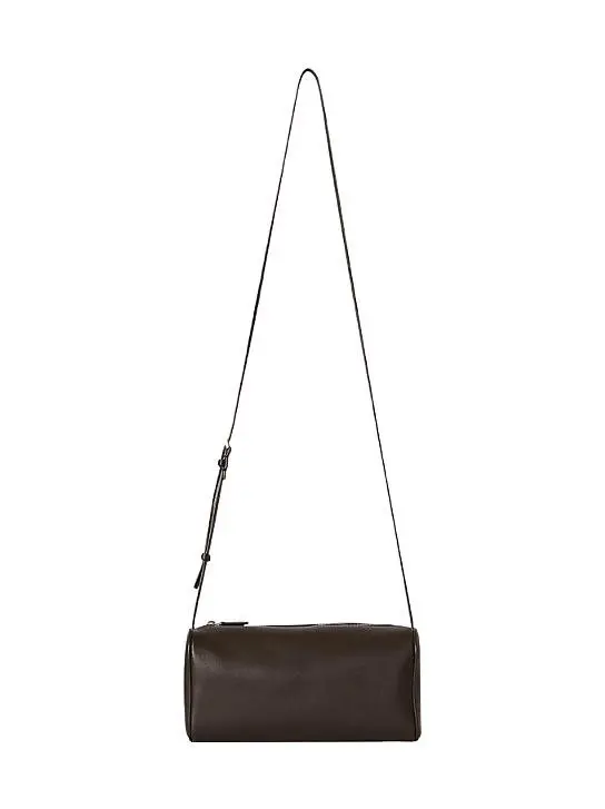 THE ROW 90's Leather Cross-body Bag - Ebony Brown Ans