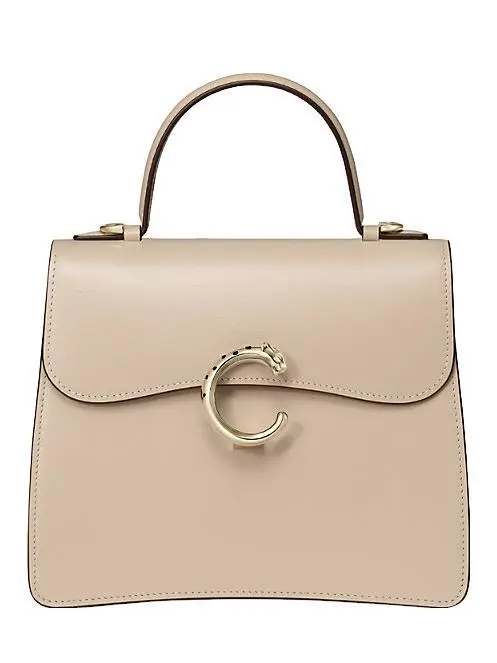 CARTIER Panthère De Small Top-handle Bag - Beige