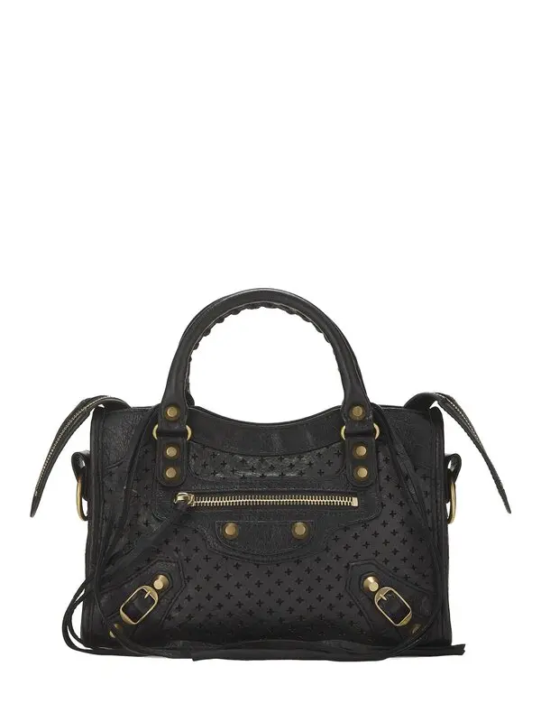 Balenciaga Classic City Perforated Bag - Black