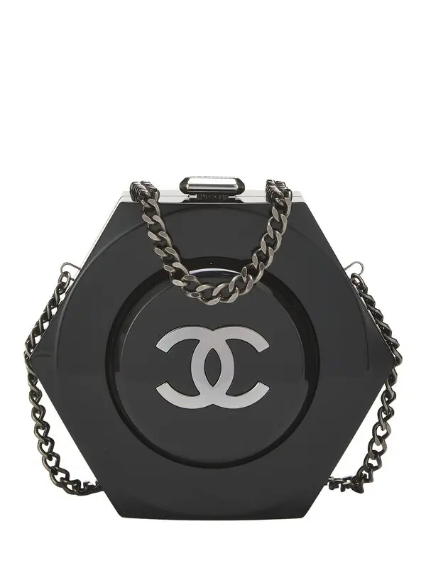 Chanel Acrylic Hexagon Minaudière - Black