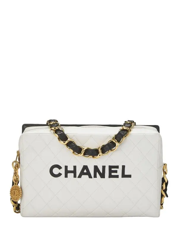 Chanel Lambskin Logo Camera Bag - Black