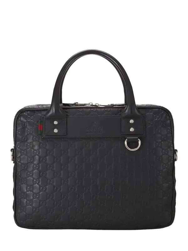 Gucci Rubberized Gg Briefcase - Black