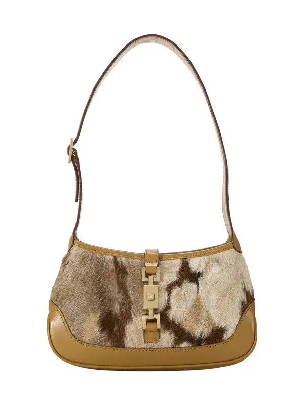 Gucci Ponyhair Jackie Shoulder Bag - Brown