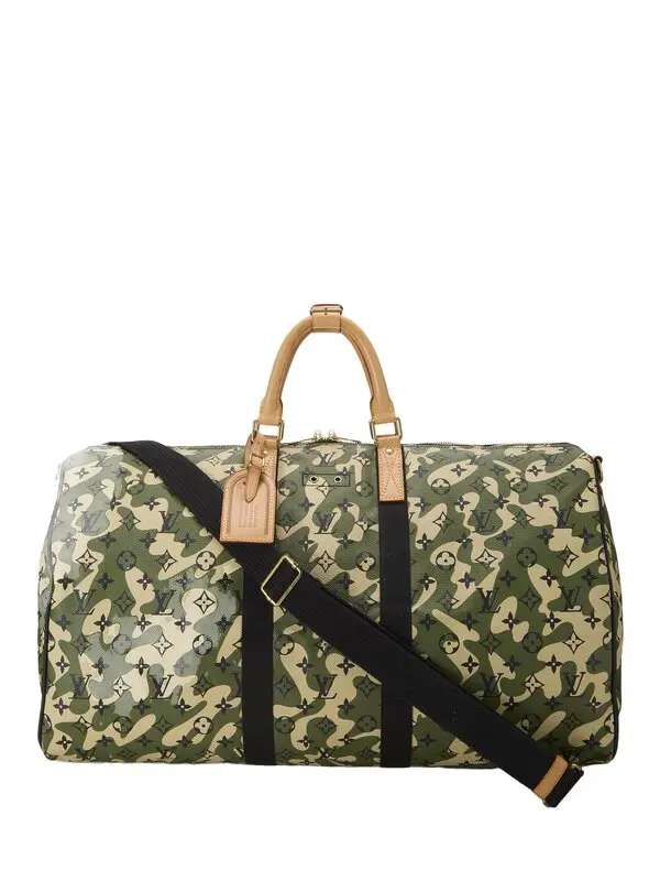 LOUIS VUITTON Takashi Murakami X Monogramouflage Keepall Bandouliere 50 - Green