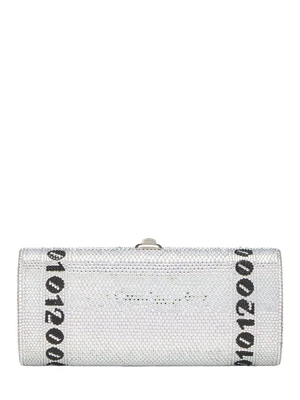 Judith Leiber Crystal Minaudiere - Silver