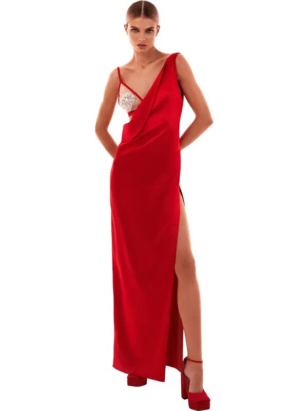 MILLA Femme-fatal Maxi Dress - Red