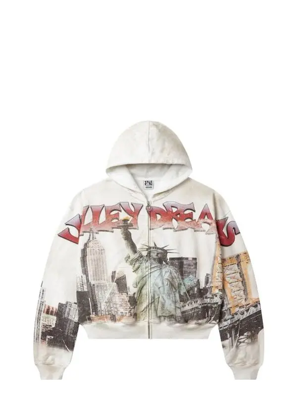 VALE FOREVER Nyc Zip Up Hoodie - White