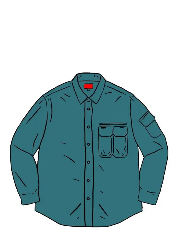 Supreme Twill Pocket Shirt - Teal Plaid