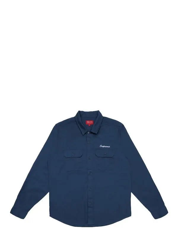 Supreme Mike Kelley Ahhyouth! Work Shirt - Navy Blue