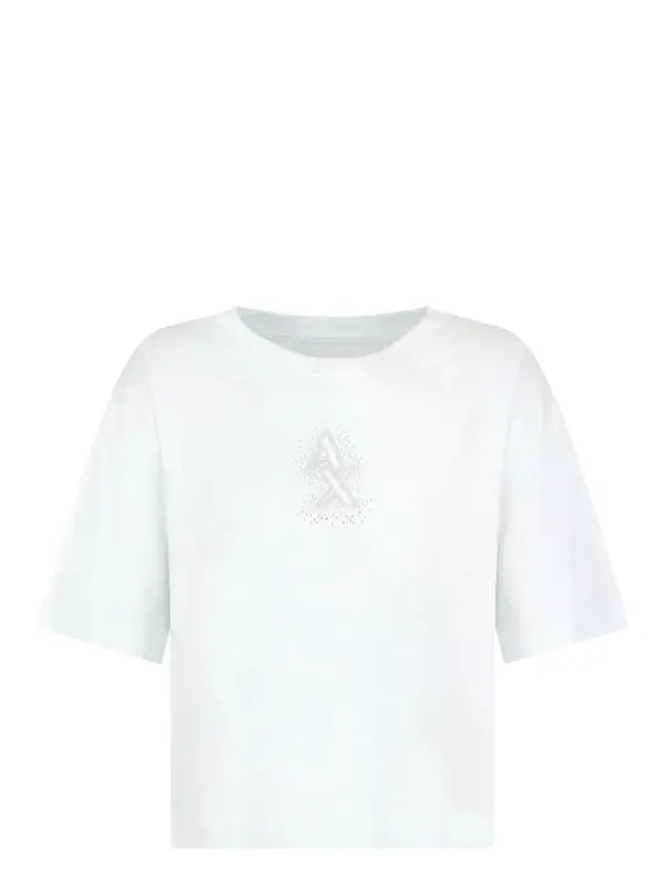 Armani Exchange Logo-embroidered T-shirt - White