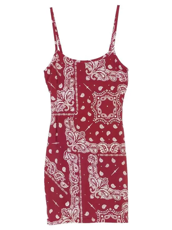 VENUJA Paisley Print Mini Dress - Red