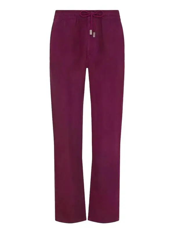 Vilebrequin Linen Drawstring Trousers - Purple