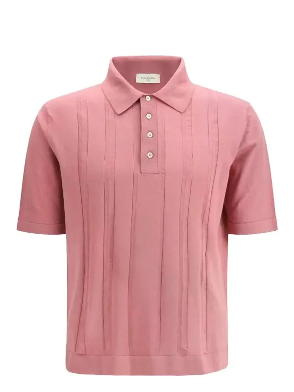 PIACENZA CASHMERE 1733 Button Detailing Cotton Polo - Pink
