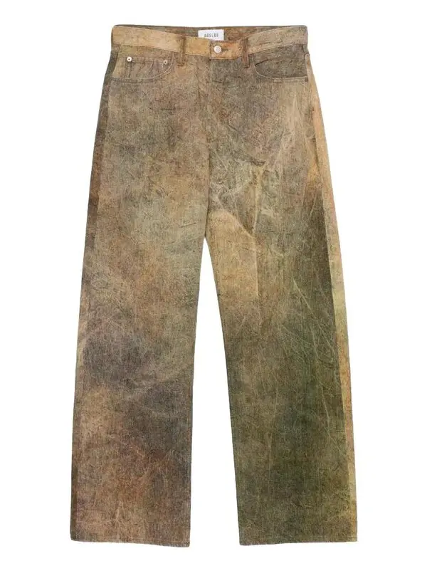 AGOLDE Afton Faded Jeans - Brown