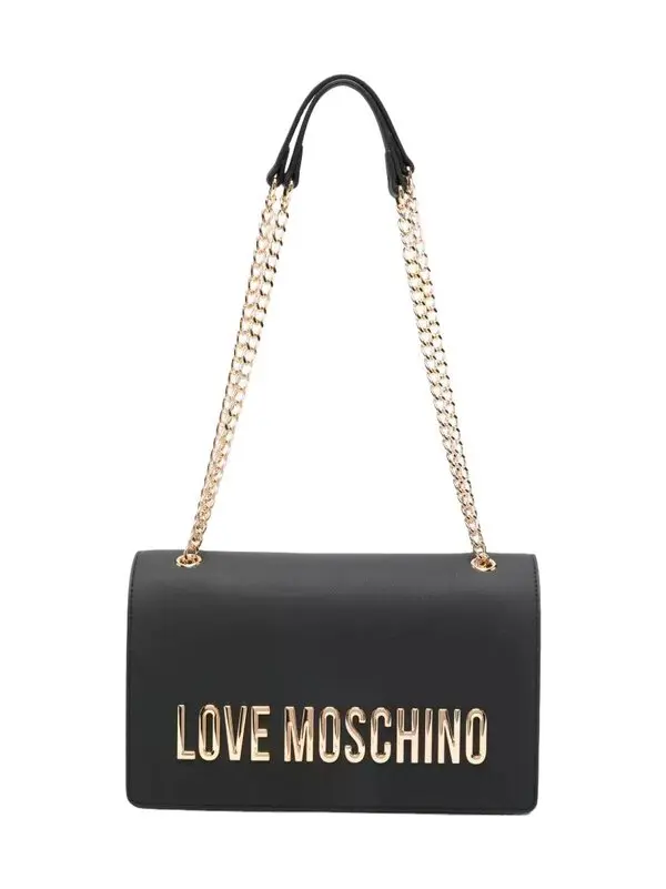 Moschino Chain Logo-detail Shoulder Bag - Black