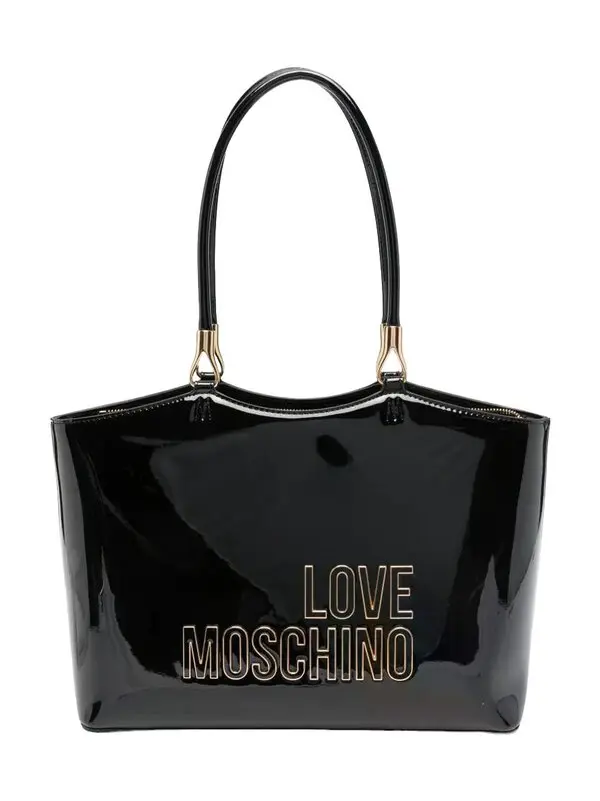 Moschino Logo-detail Tote Bag - Black