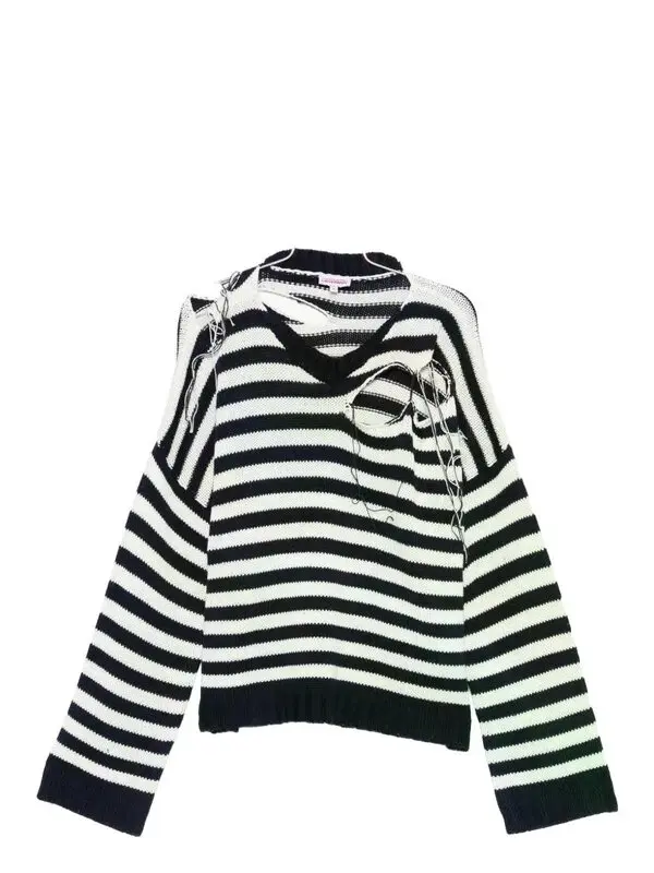 CHARLES JEFFREY Stripe Sweater - Blue