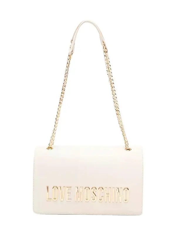 Moschino Chain Logo-detail Shoulder Bag - Neutrals