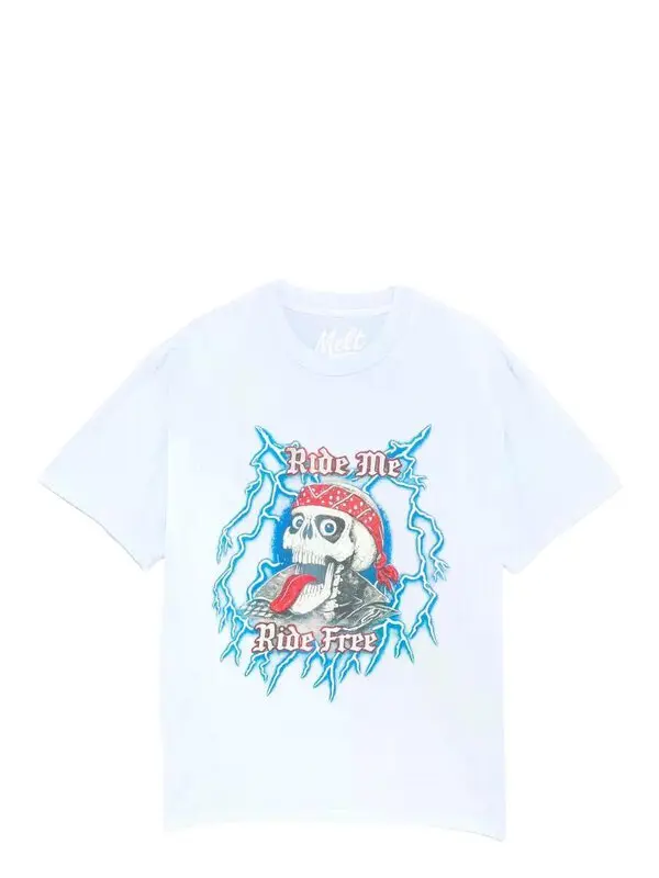 MELT Skull Graphic T-shirt - Blue