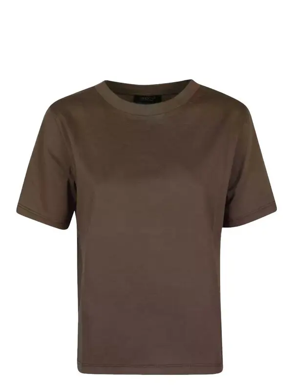 ARAGONA Crew-neck T-shirt - Brown