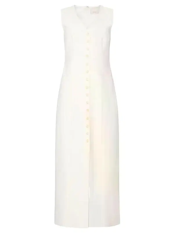 Cinq À Sept Kallen Buttoned Dress - White