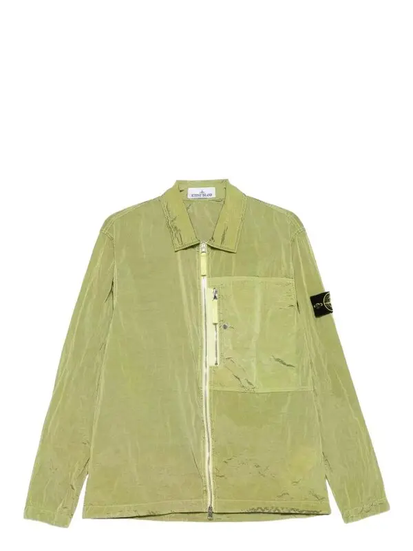 Stone Island Zip-up Pocket-detail Shirt Jacket - Green